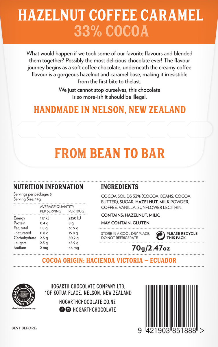 Hazelnut Coffee Caramel – Hogarth Chocolate